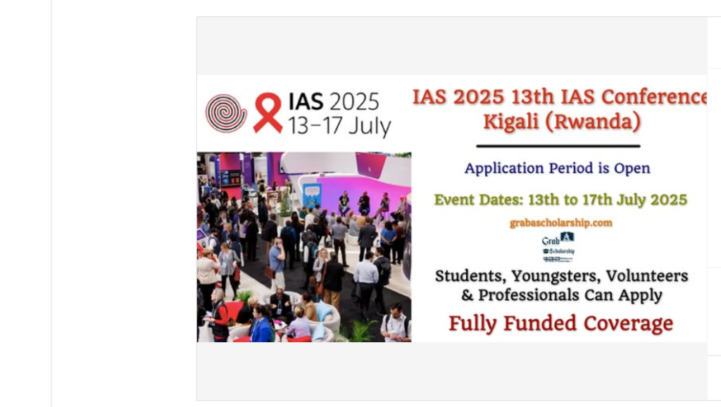 13th IAS Conference 2025 in Rwanda (Fully Funded) – Courses